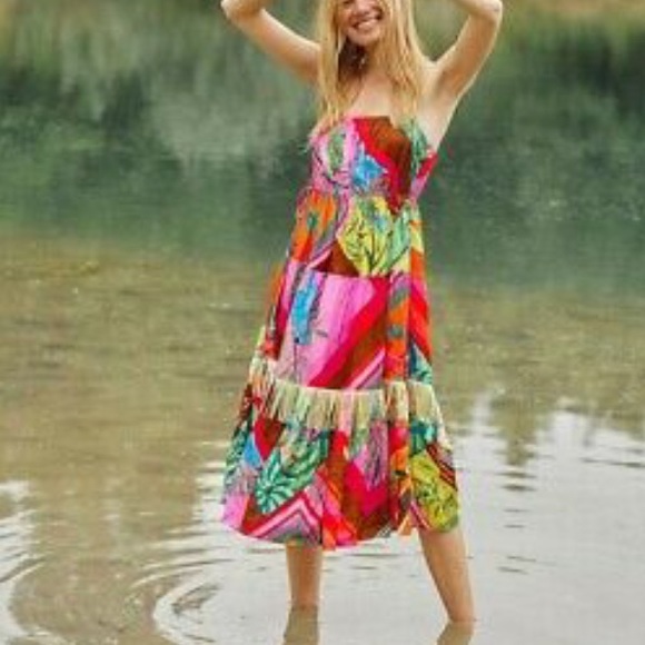 FARM Rio | Dresses | Nwt Farm Rio Fringed Dress | Poshmark